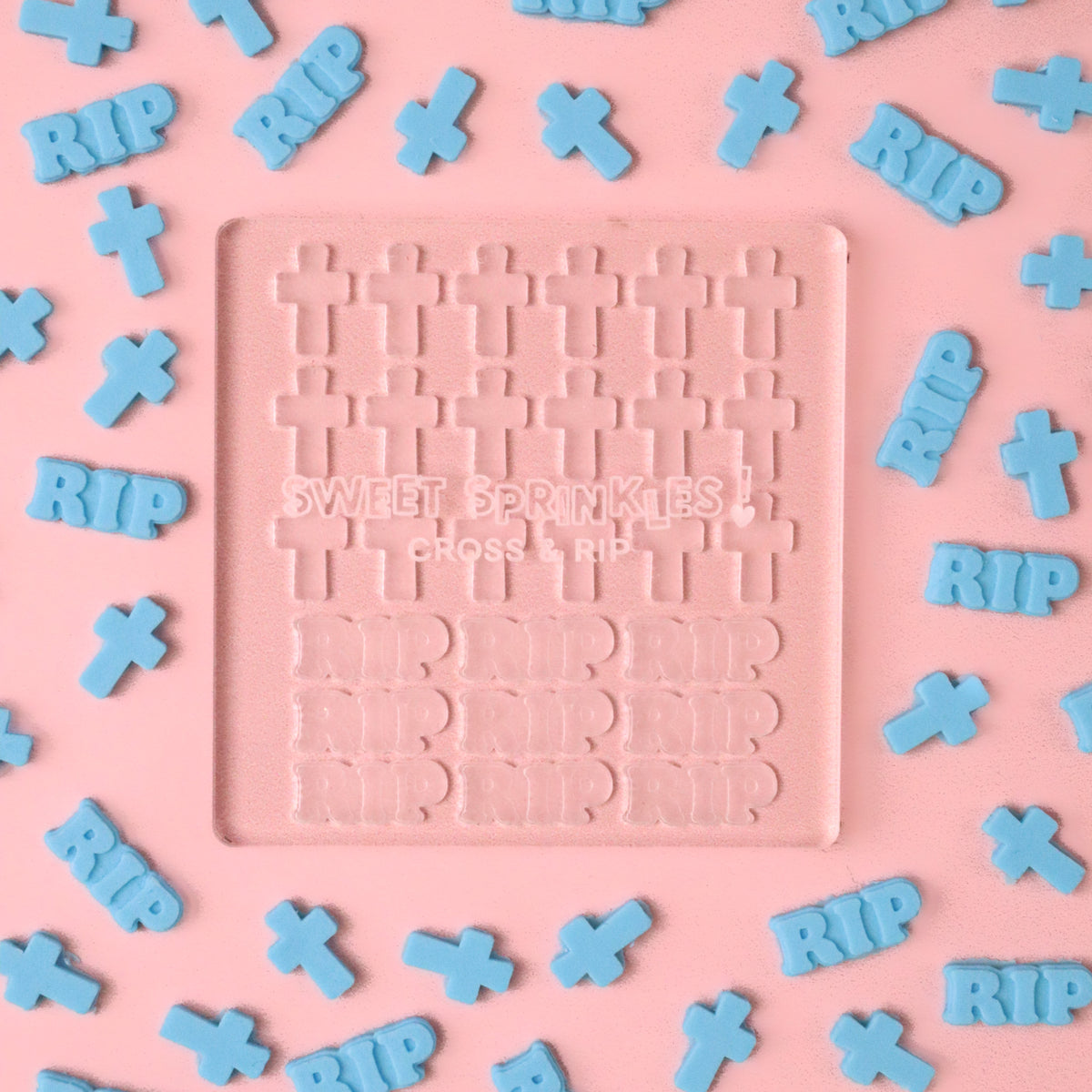 Cross and RIP - Sprinkle Plate – Sweetly Impressed