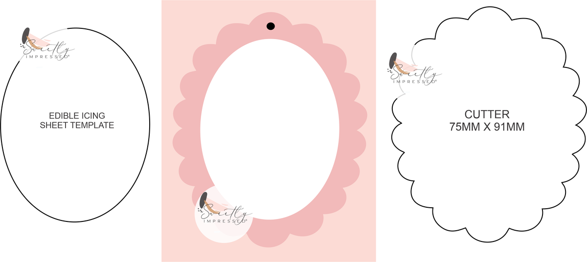 SCALLOP FRAME KIT (STAMP, CUTTER & EDIBLE ICING TEMPLATE) – Sweetly ...