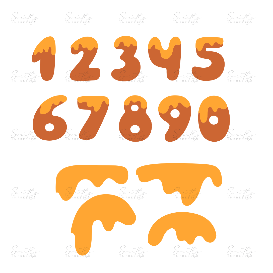 DRIP FONT POP - NUMBERS – Sweetly Impressed