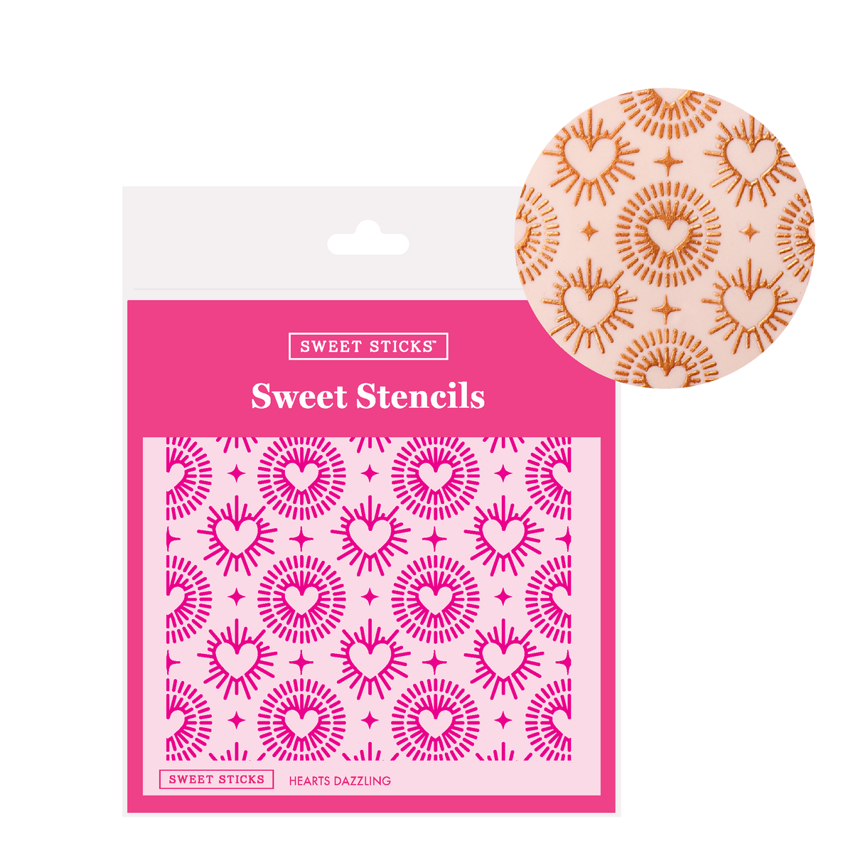 SWEET STICKS SWEET STENCILS - HEARTS DAZZLING – Sweetly Impressed
