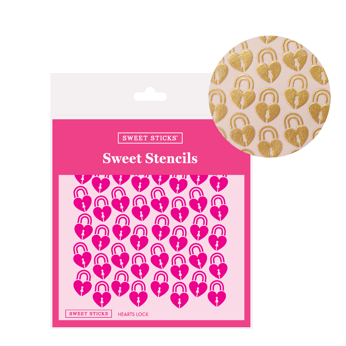SWEET STICKS SWEET STENCILS - HEARTS LOCK – Sweetly Impressed